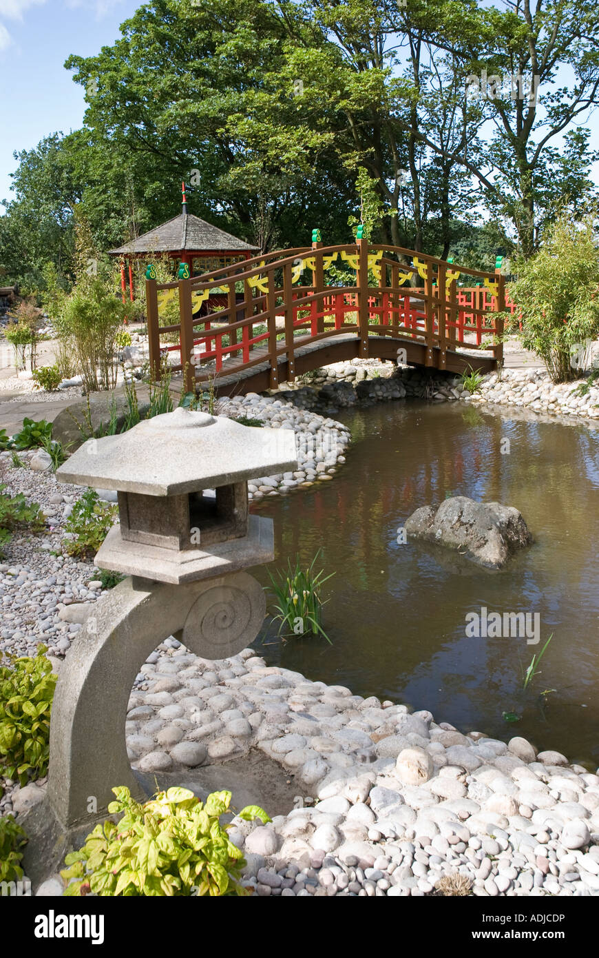 Japanese Garden on Peasholm Island at Scarborough Yorkshire UK Stock ...