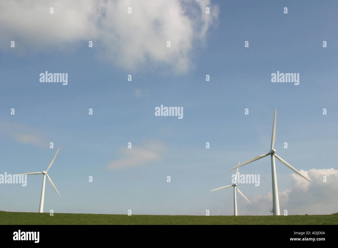 Windmills Electric wind turbines Stock Photo - Alamy