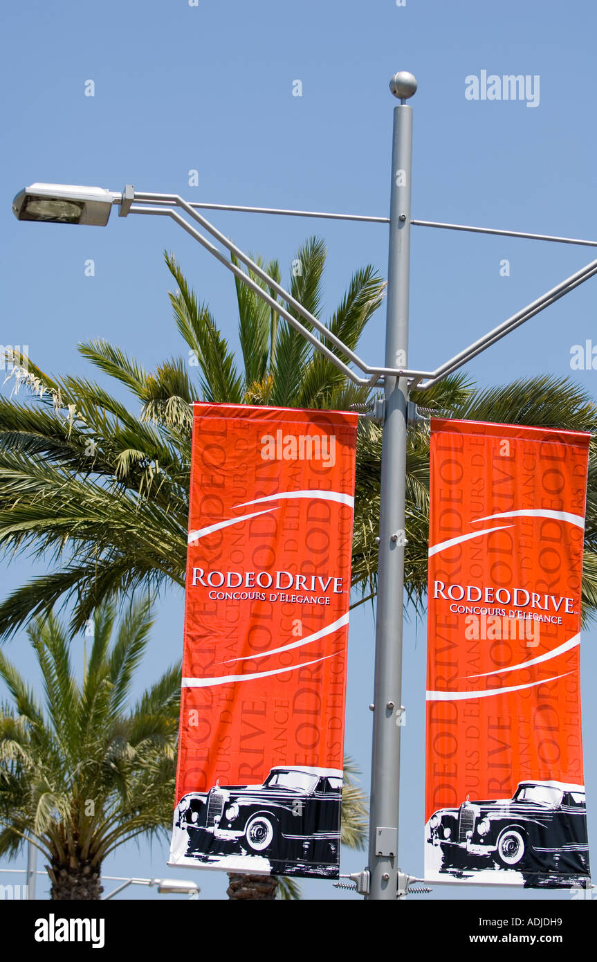 Banners at Beverly Hills Concours D’Elegance car show on Rodeo Drive ...