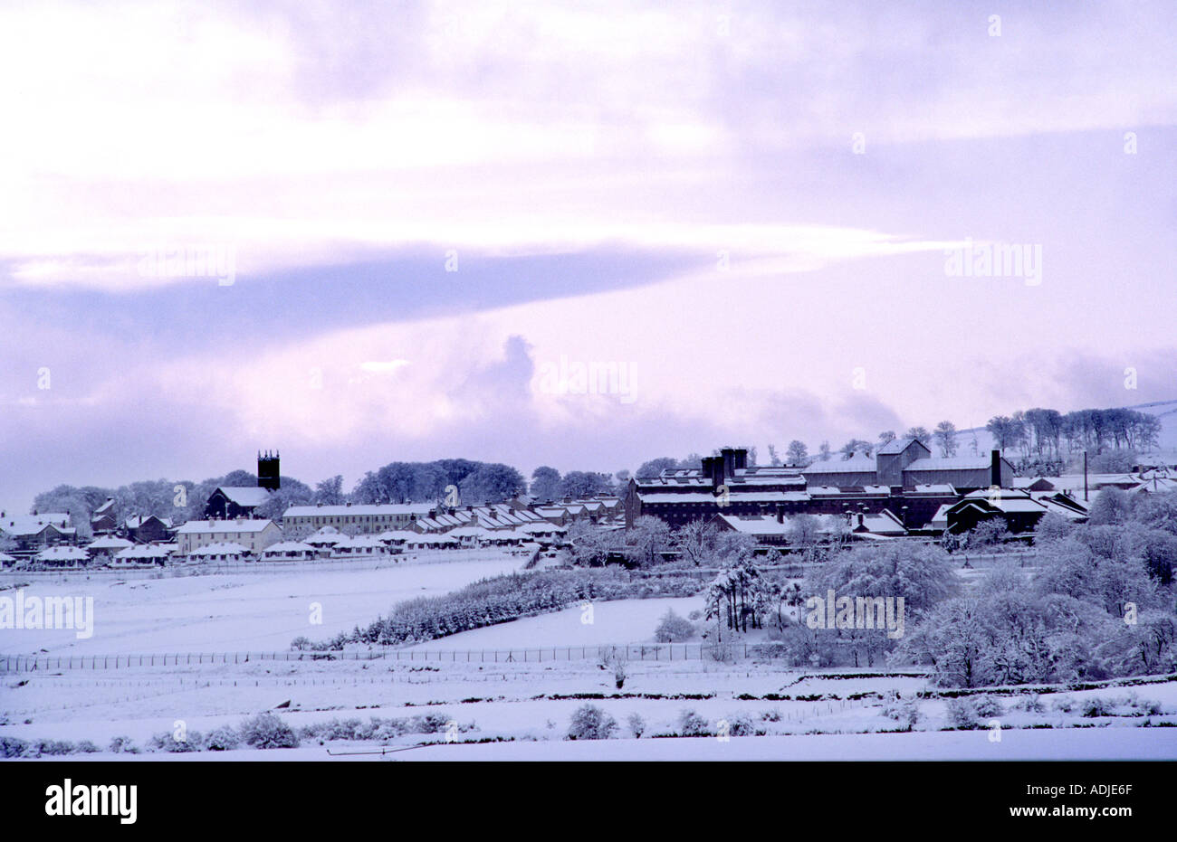 Dartmoor Prison at Princetown Dartmoor Devon England in winter and ...
