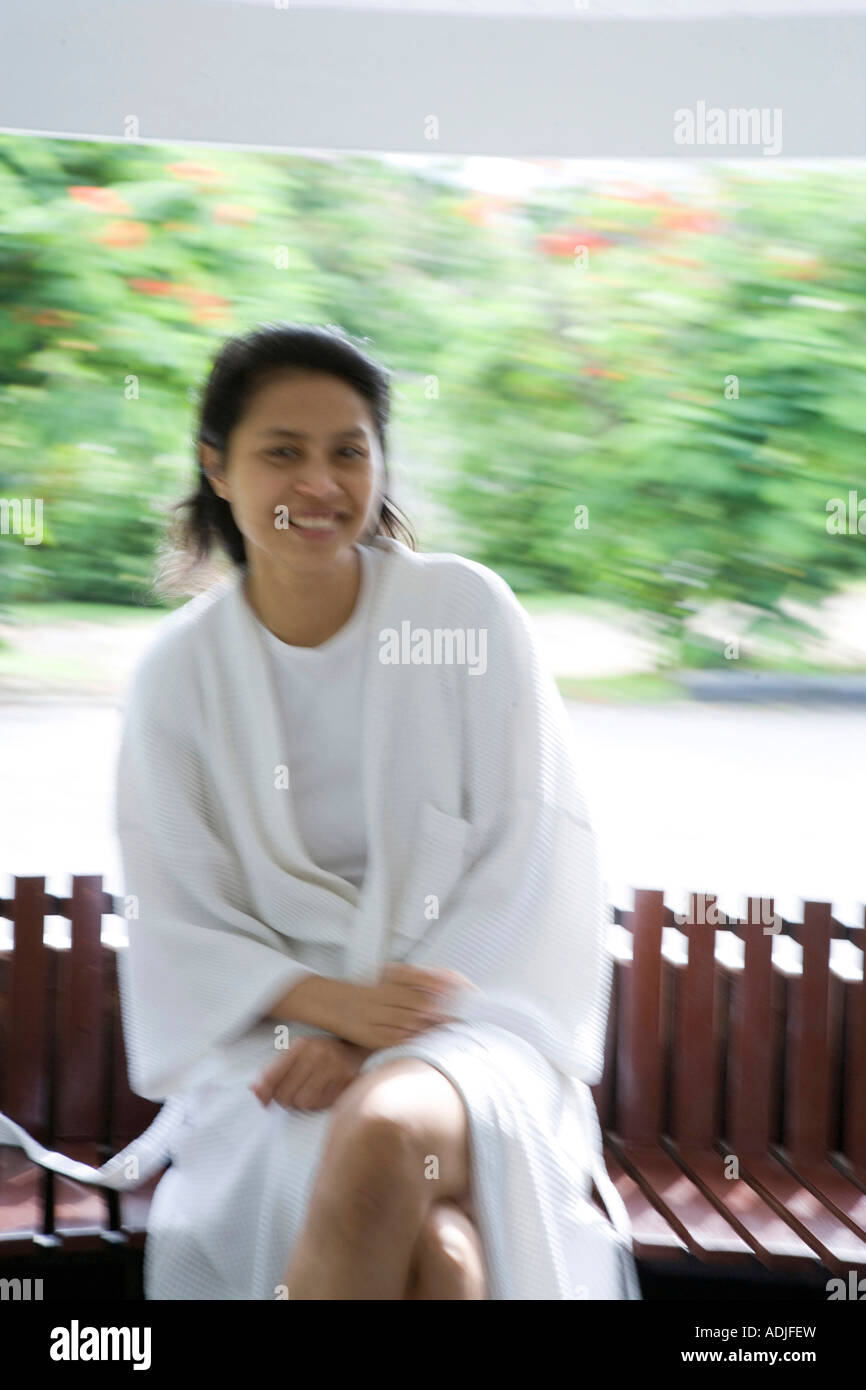 spa a woman taking a rest Stock Photo - Alamy