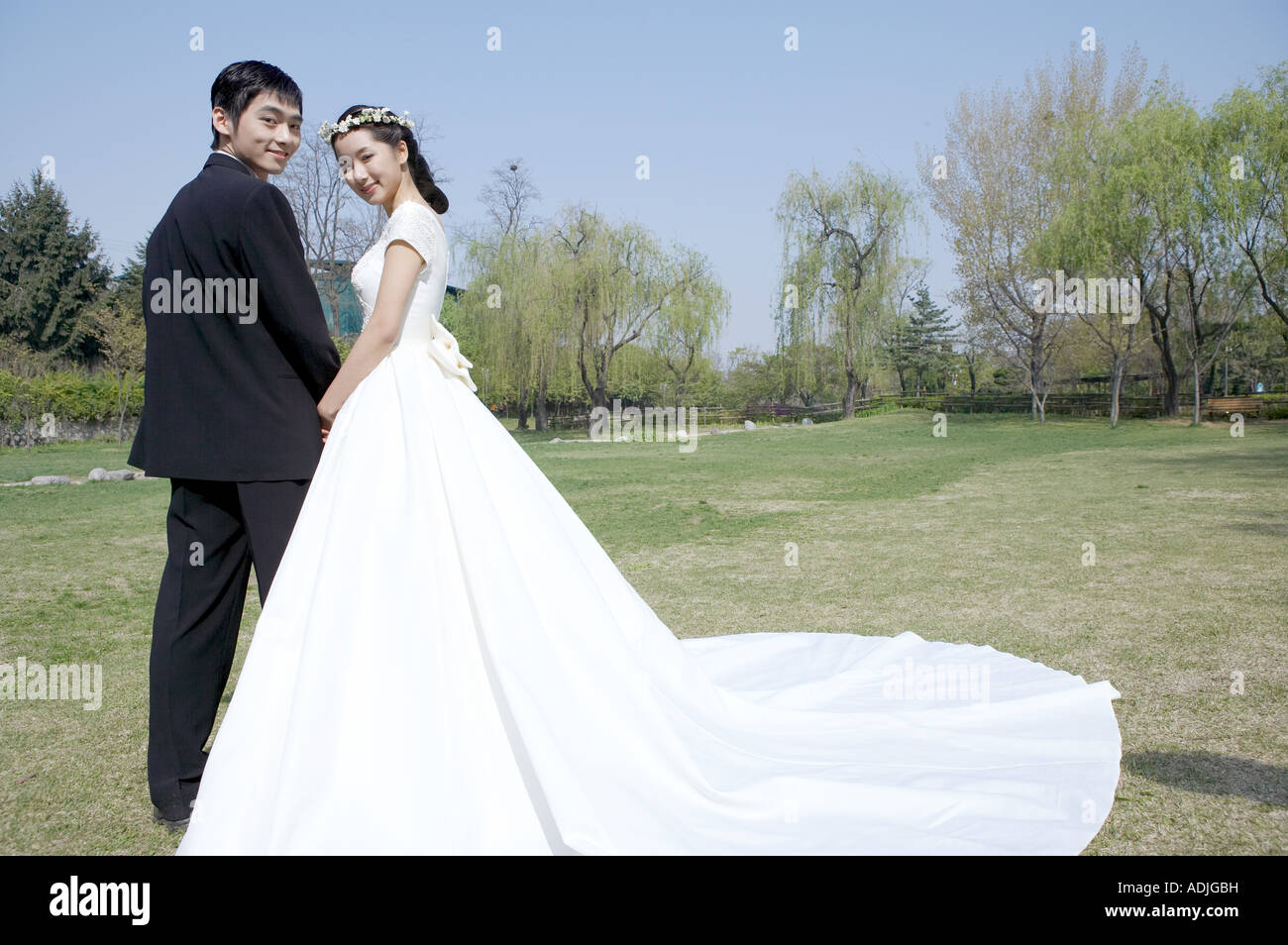 Wedding a bridegroom and a bride Stock Photo - Alamy