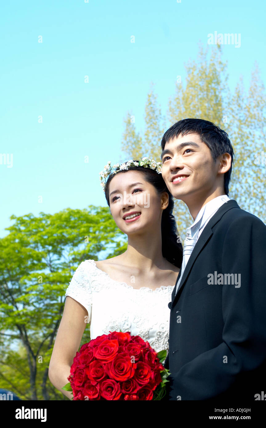 Wedding a bridegroom and a bride Stock Photo - Alamy