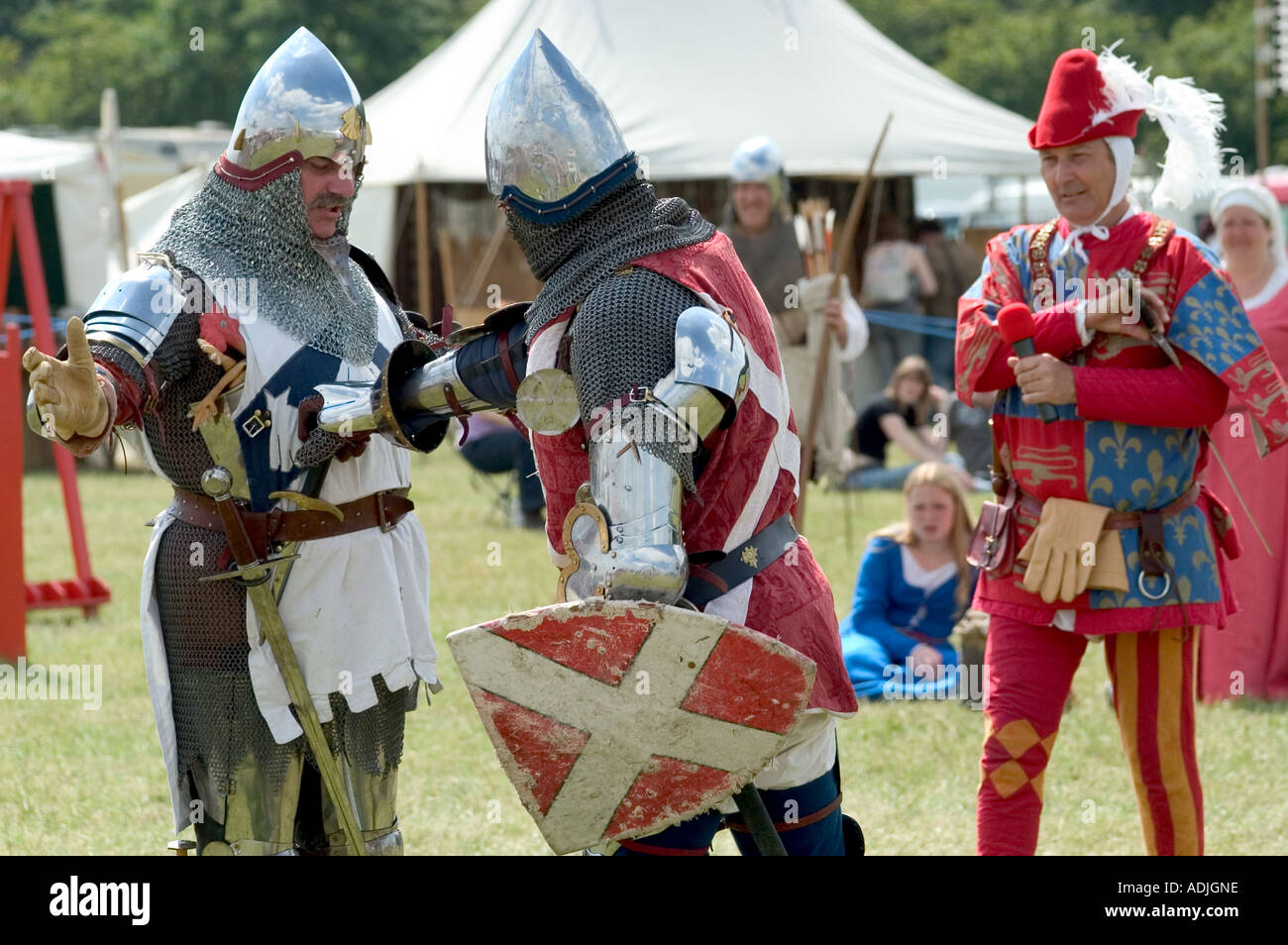 knights fighting in medieval tournament Stock Photo - Alamy