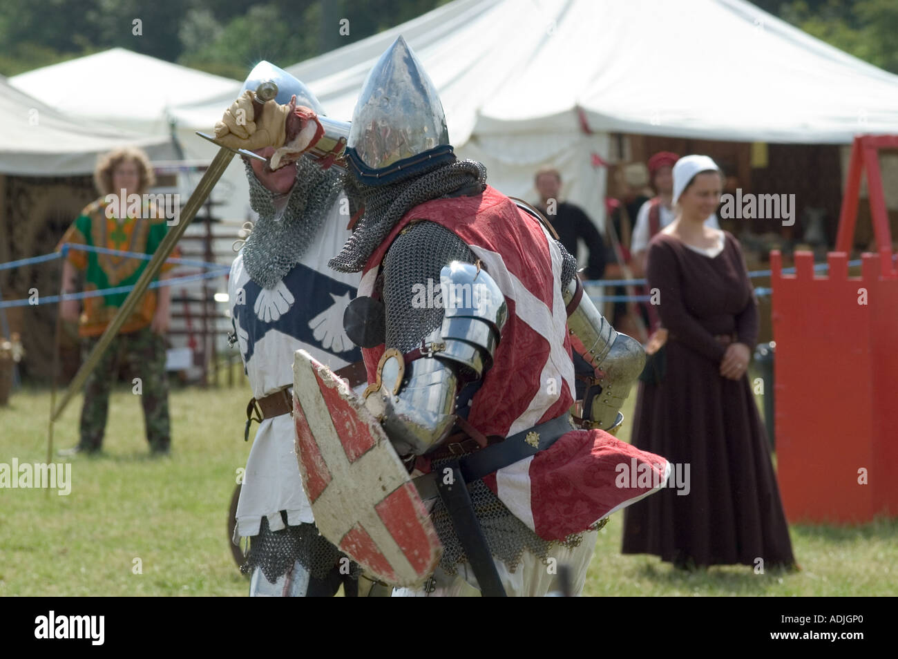 knights fighting in medieval tournament Stock Photo - Alamy