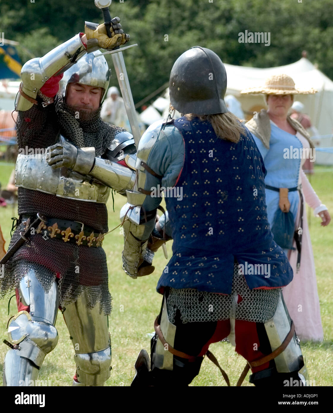 knights fighting in medieval tournament Stock Photo - Alamy