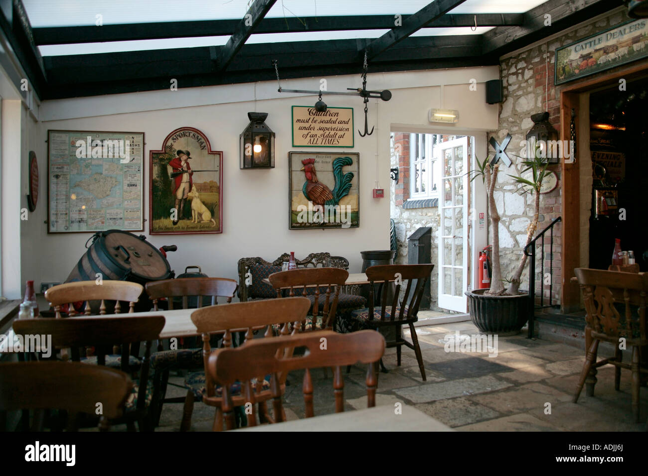 Interior of traditional English pub on Isle of Wight, UK Stock Photo ...
