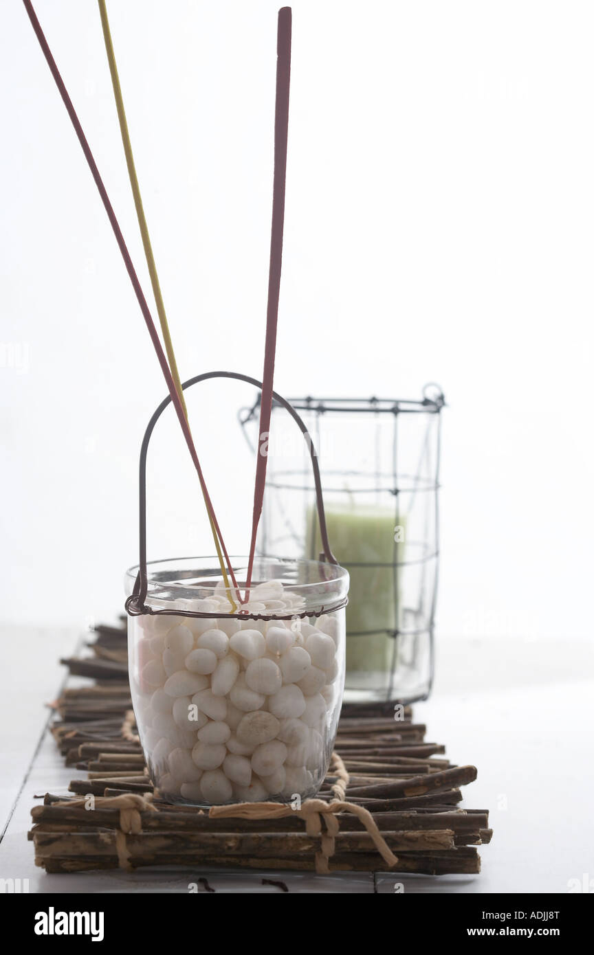 incensed candle for aroma therapy Stock Photo - Alamy