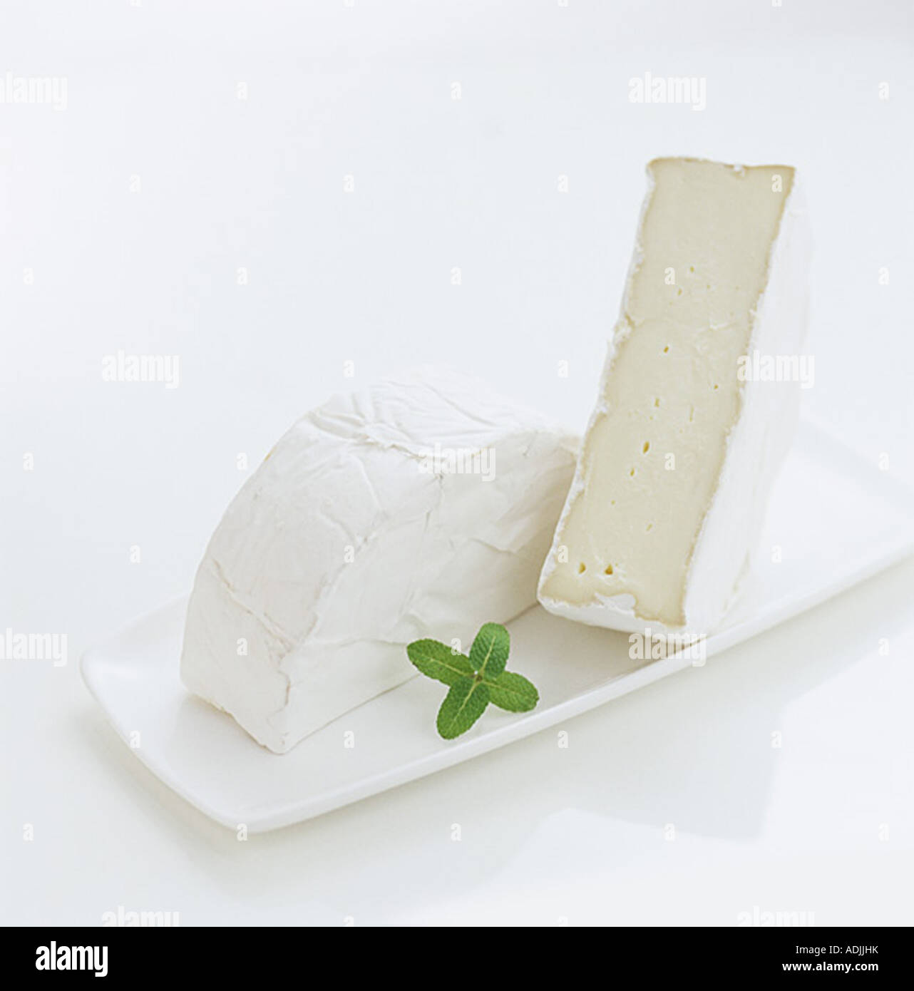 brie cheese plate dish buds cheese dairy food Stock Photo - Alamy