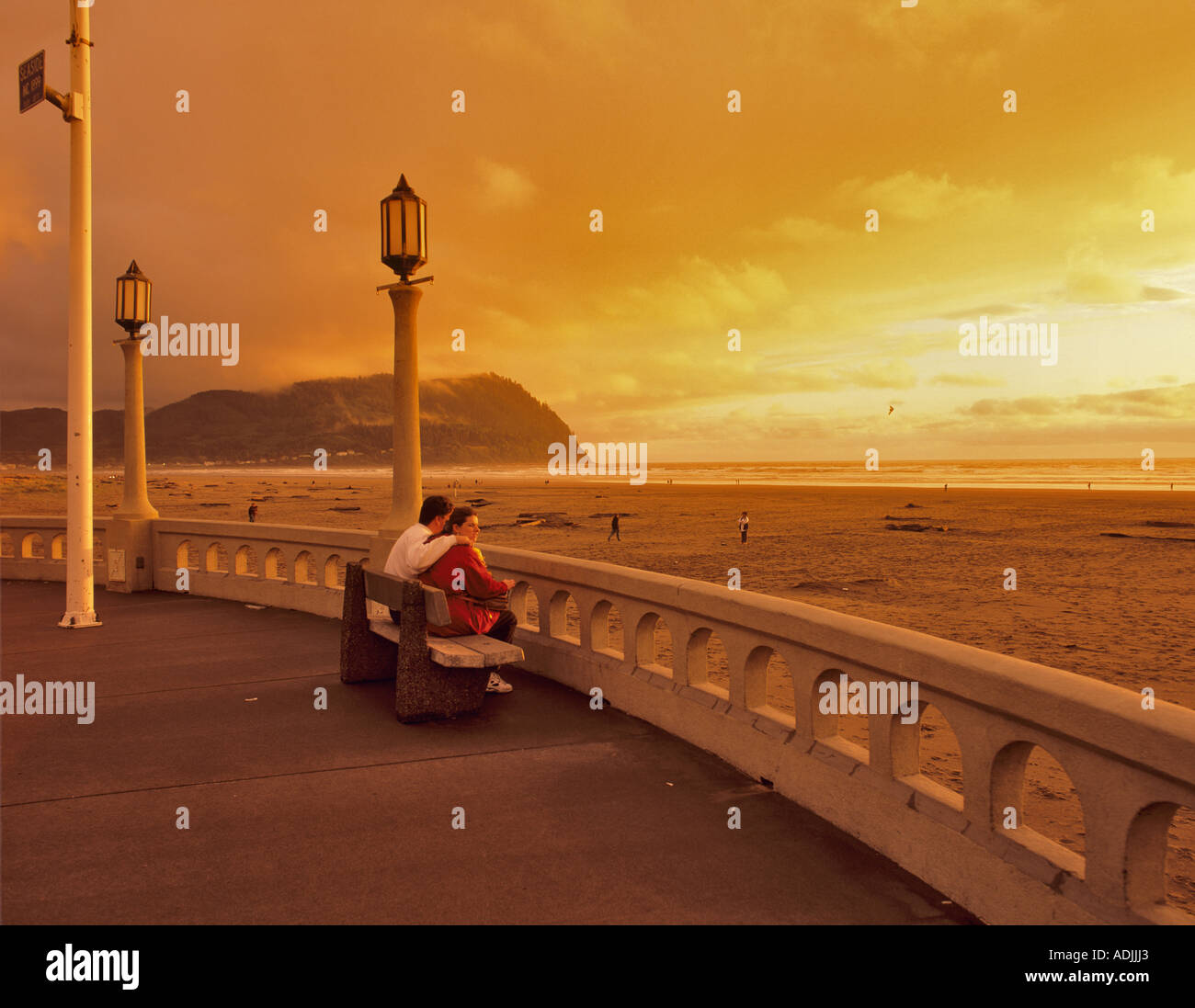 Man on beach bench hi-res stock photography and images - Alamy