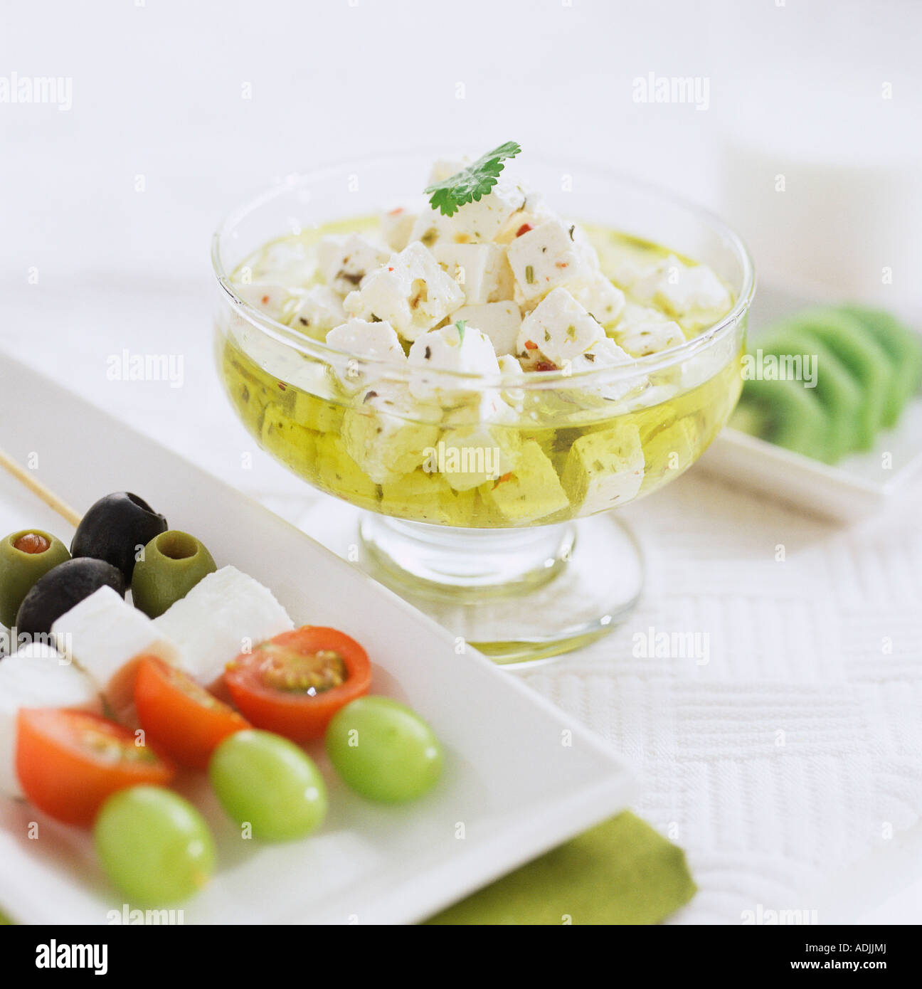 olive cheese olive oil dish plate bowl vegetable Stock Photo - Alamy