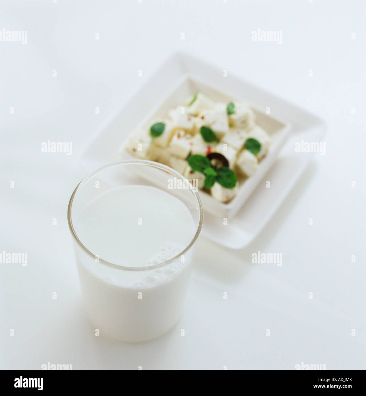milk cheese dessert plate dairy food cup drink Stock Photo - Alamy