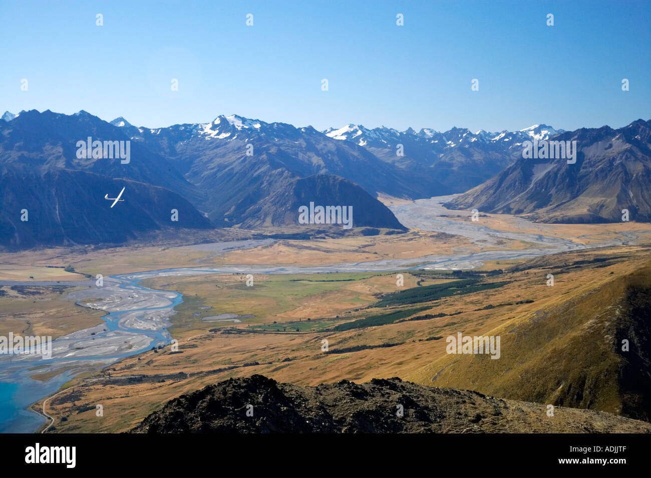 Lake Ohau Hopkins River and Gliders Mackenzie Country South Island New ...