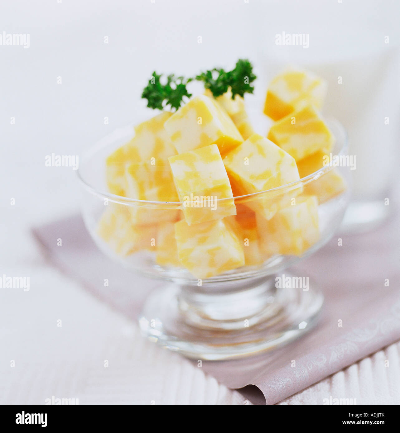 dairy food cheese bowl parsley bowls garnish Stock Photo - Alamy