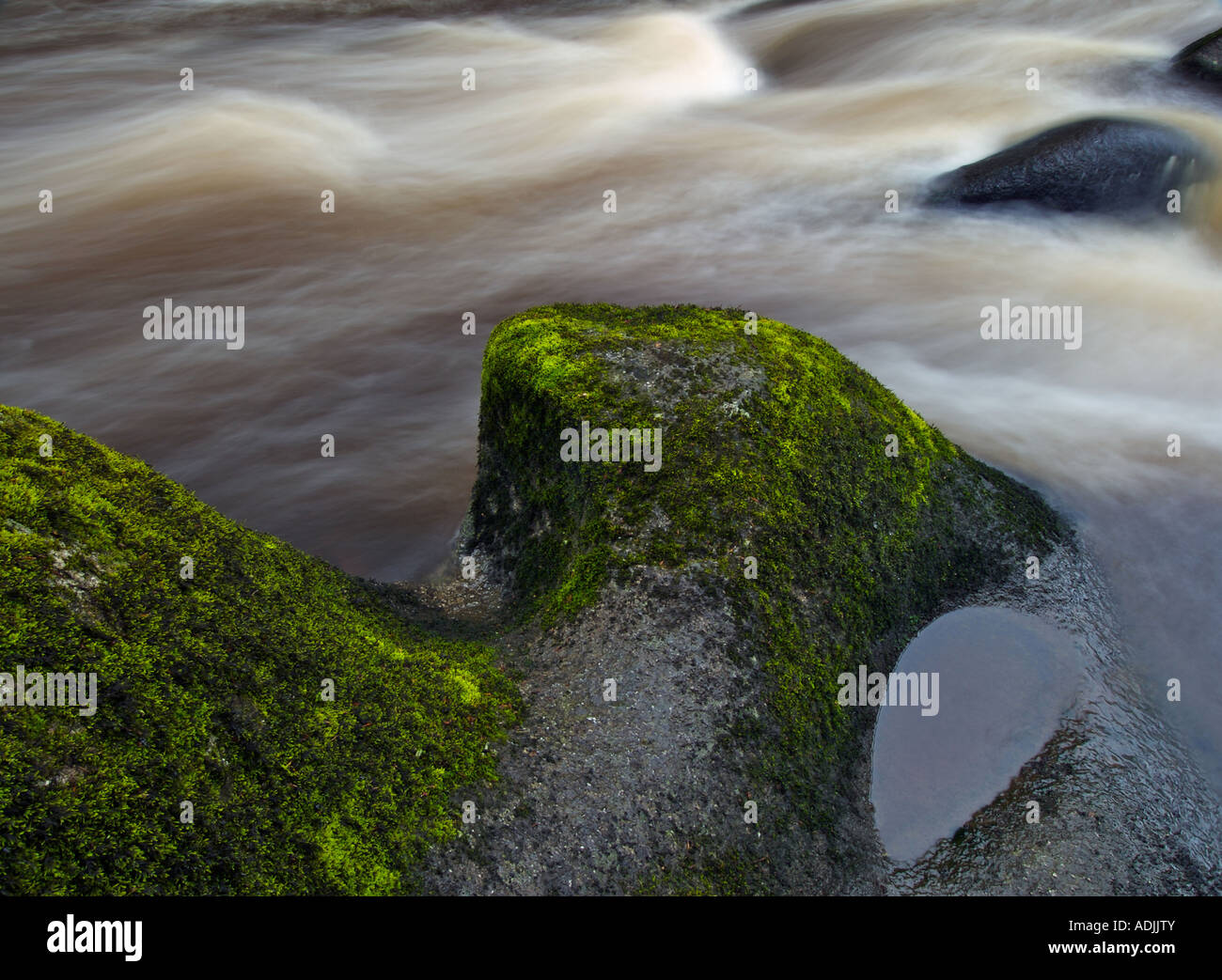 Curved rocks and flowing water abstract Stock Photo - Alamy