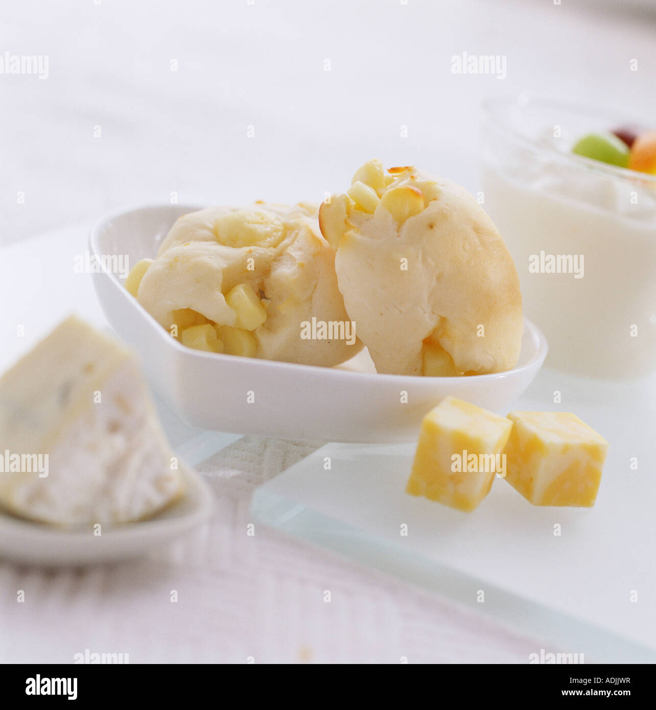 Cheddar cream cheese in a bowl Stock Photo - Alamy