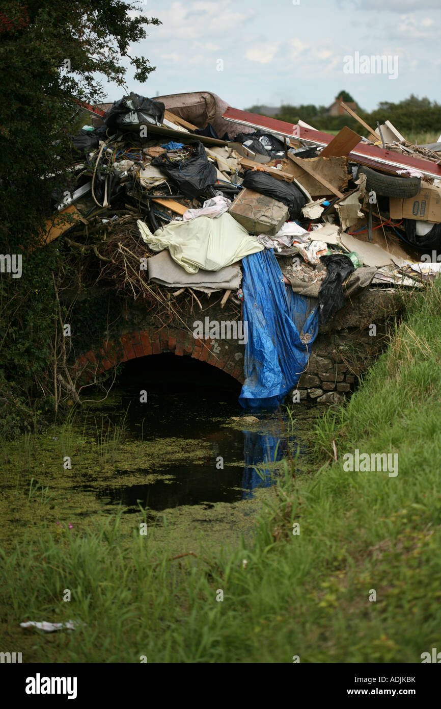 Flytipping is the illegal dumping of waste here rubbish is dumped on a ...