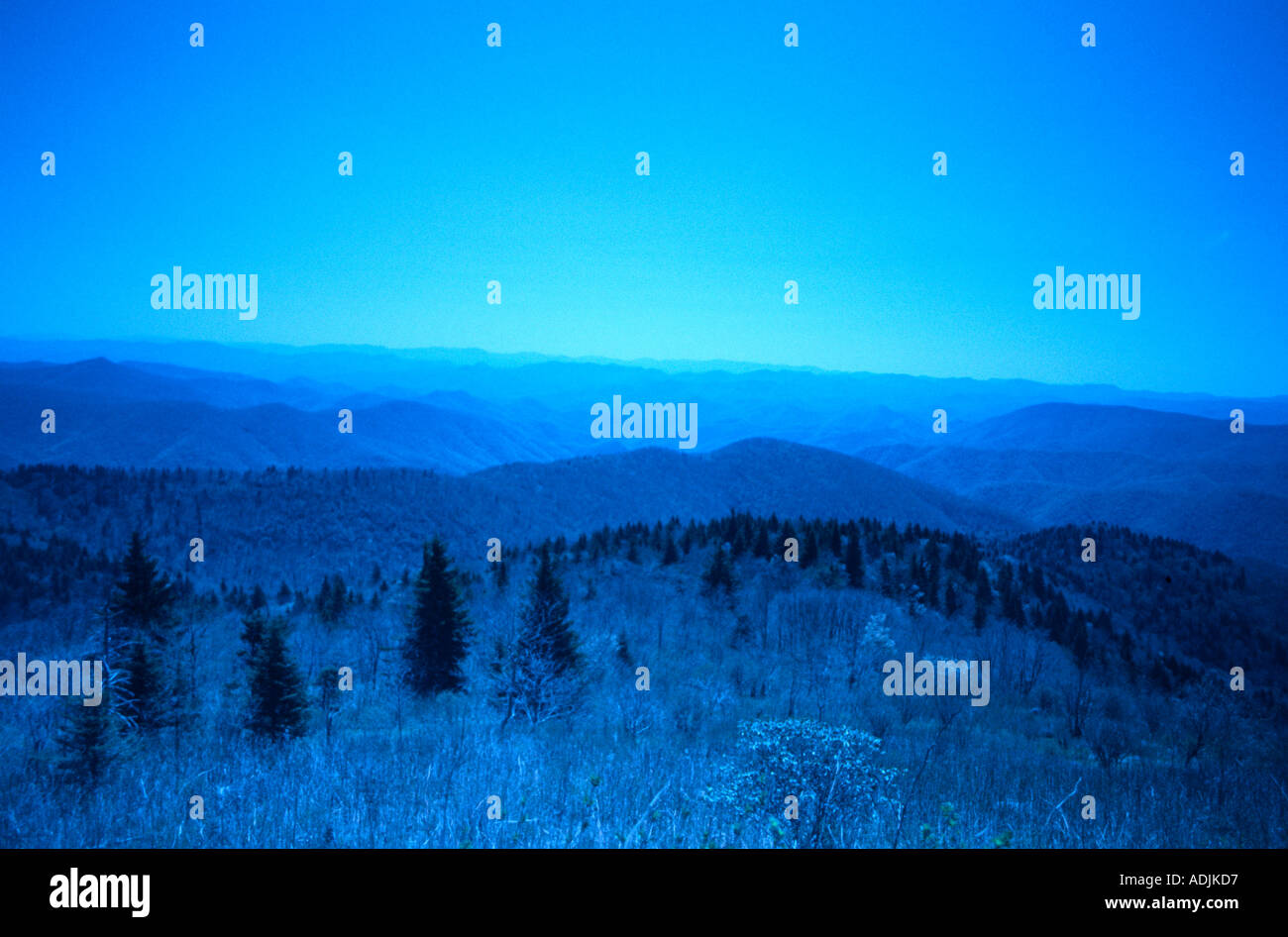 Blue Sky Smokey Mountains Stock Photo - Alamy