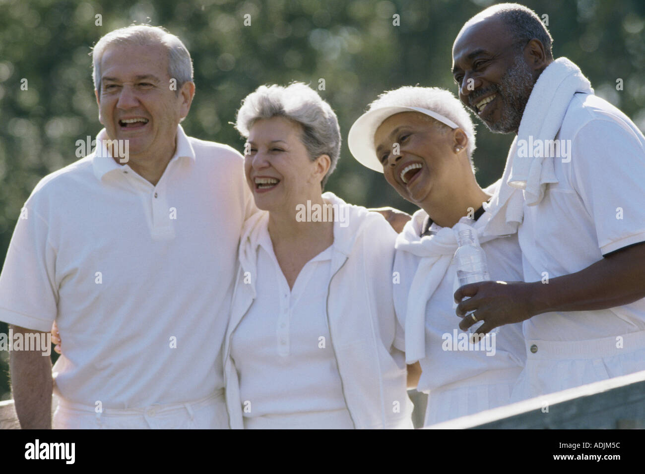Group seniors two couples hi-res stock photography and images - Alamy