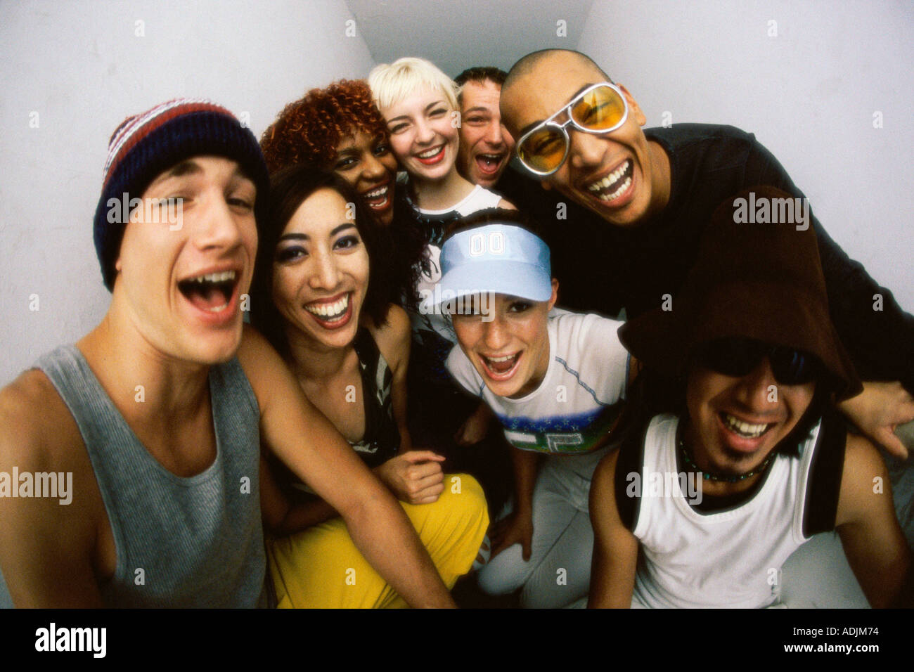 Group young people smiling hi-res stock photography and images - Alamy