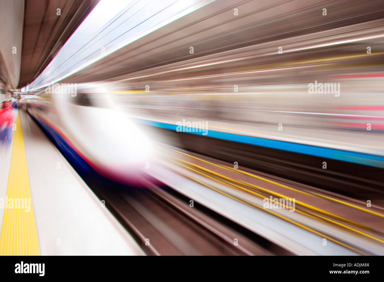 Motion blur leaving shinkansen hi-res stock photography and images - Alamy