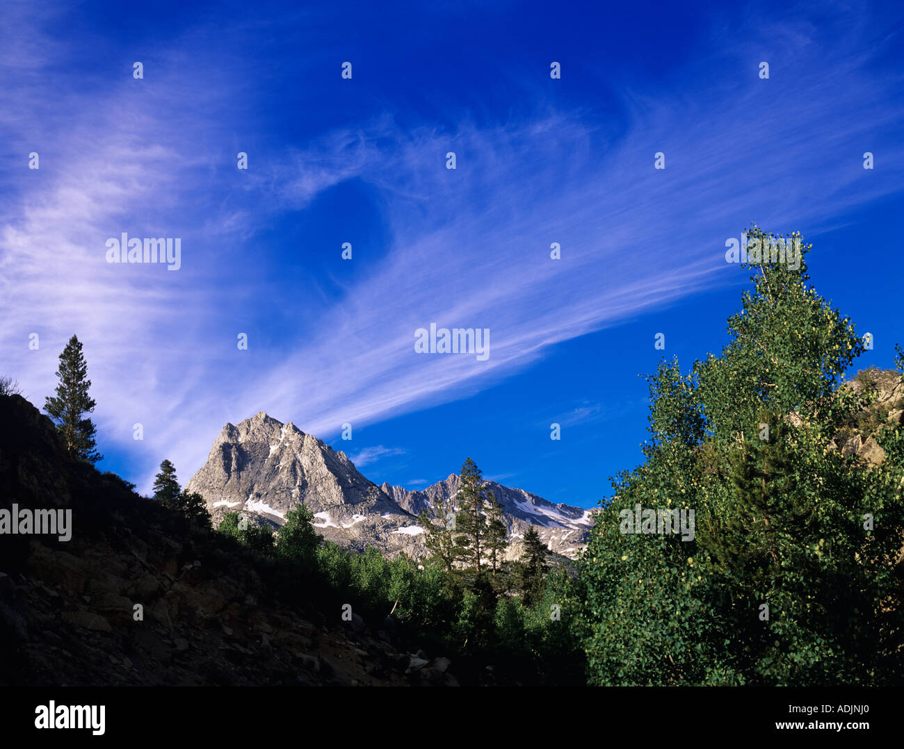 Streaking clouds above Inconsolable Range near North Lake Eastern ...