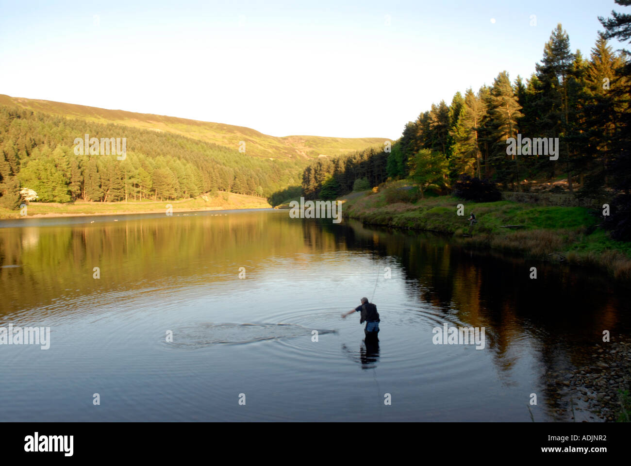 fishing in the reservoir Stock Photo - Alamy