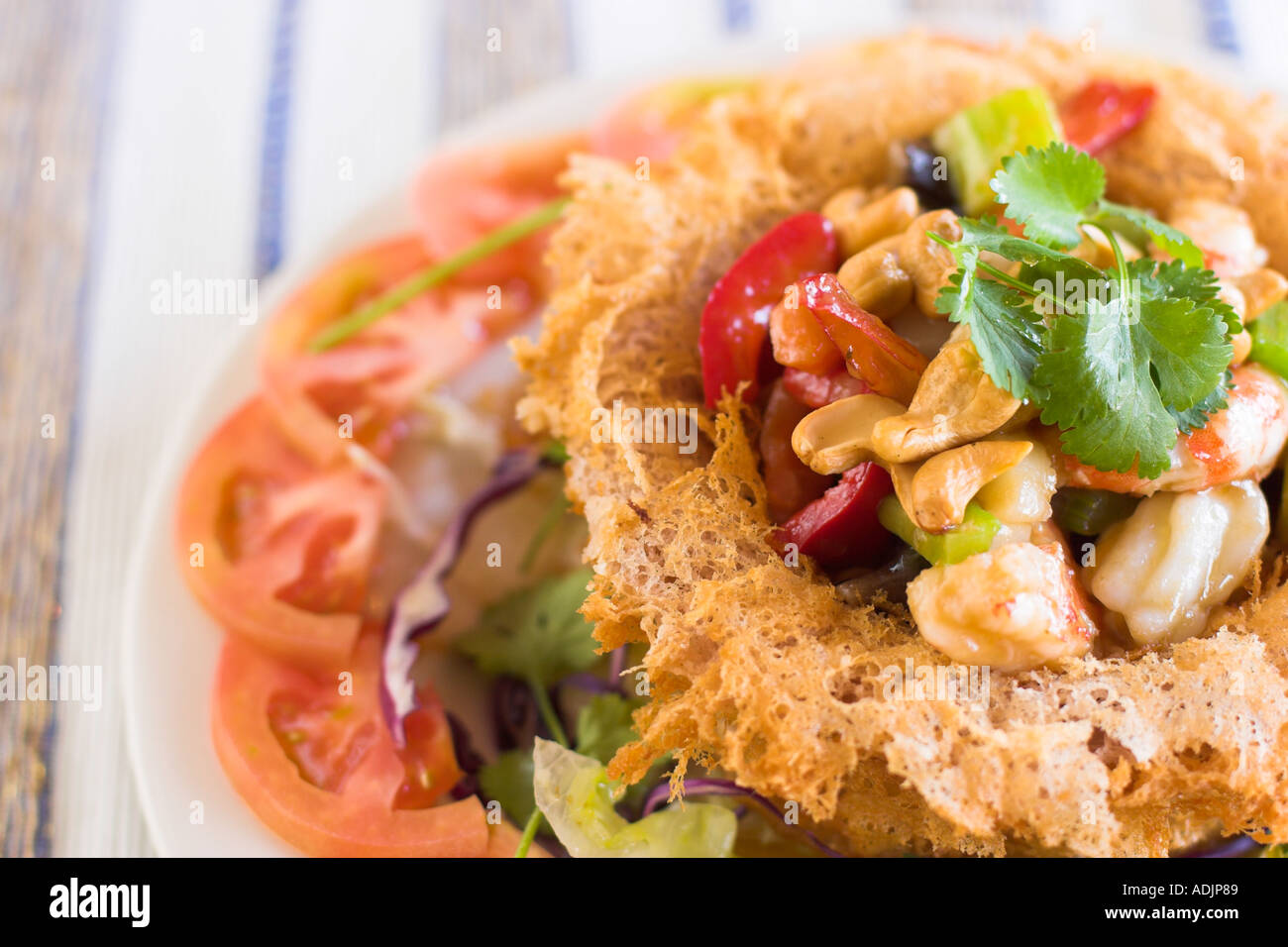 Sarang Seafood taro fried nest Stock Photo - Alamy