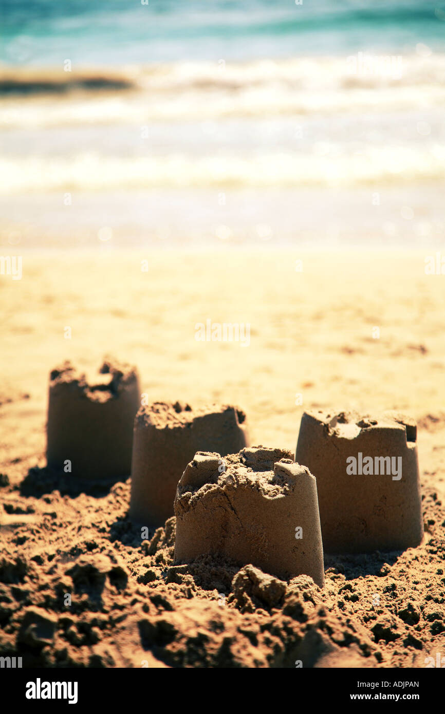 Sandcastles beach hi-res stock photography and images - Alamy