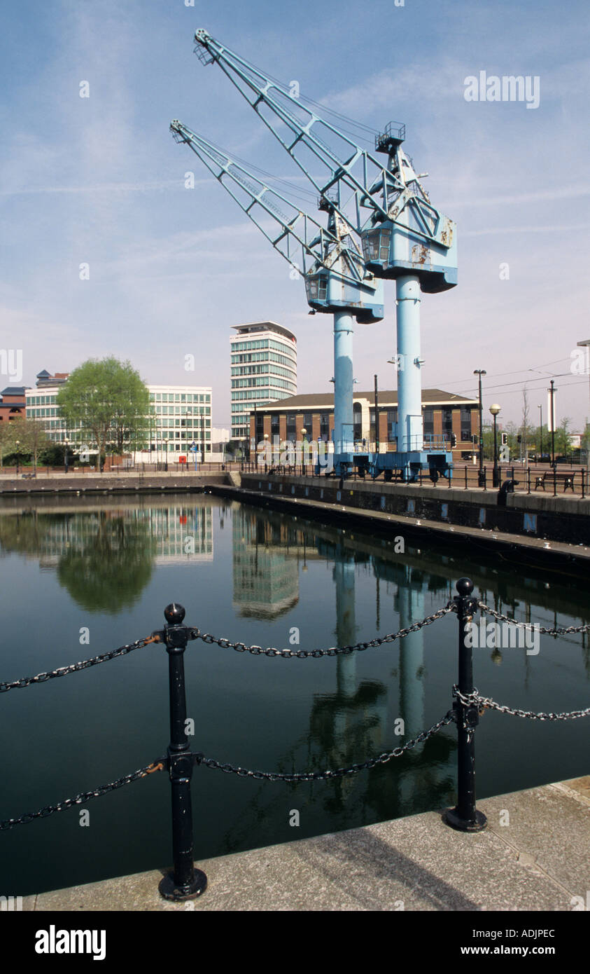 Crane basin quays side england demolished nobody vertical hi-res stock ...
