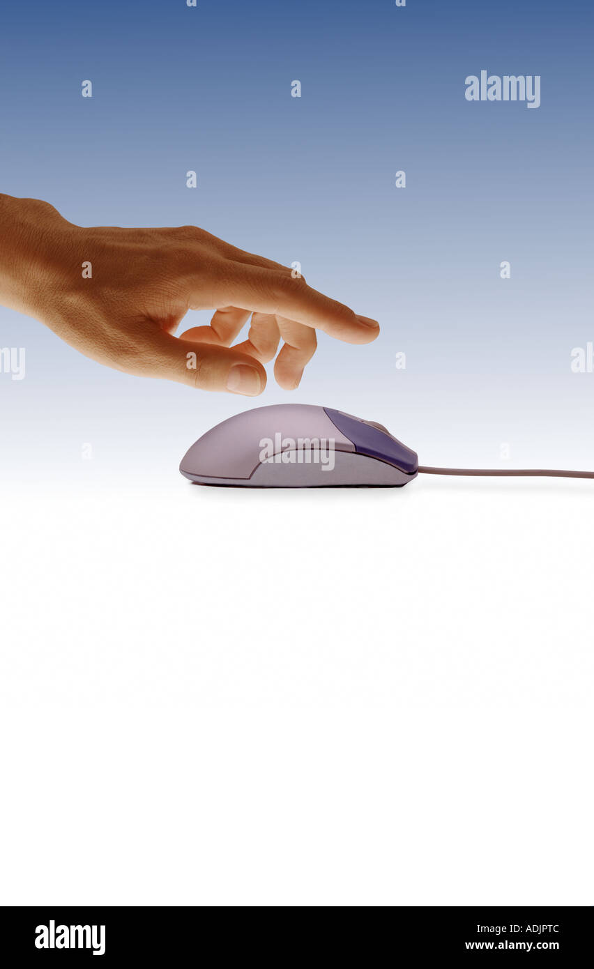 hand on mouse Stock Photo - Alamy