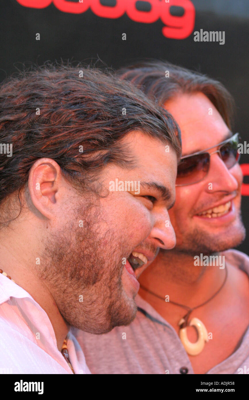 Actors Jorge Garcia and Josh Holloway from TV hit series Lost Stock ...