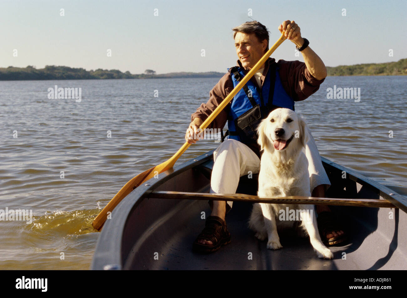 Man and a dog in a rowing boat hi-res stock photography and images - Alamy
