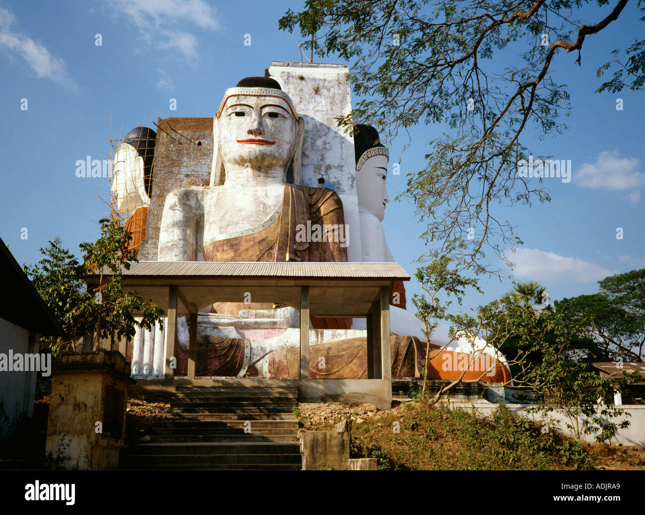 Myanmar Bago the Kyaik Pun four Buddha Pagoda 30m high Stock Photo - Alamy