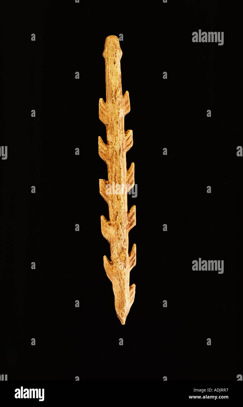 Harpoon carved from antler Stock Photo - Alamy