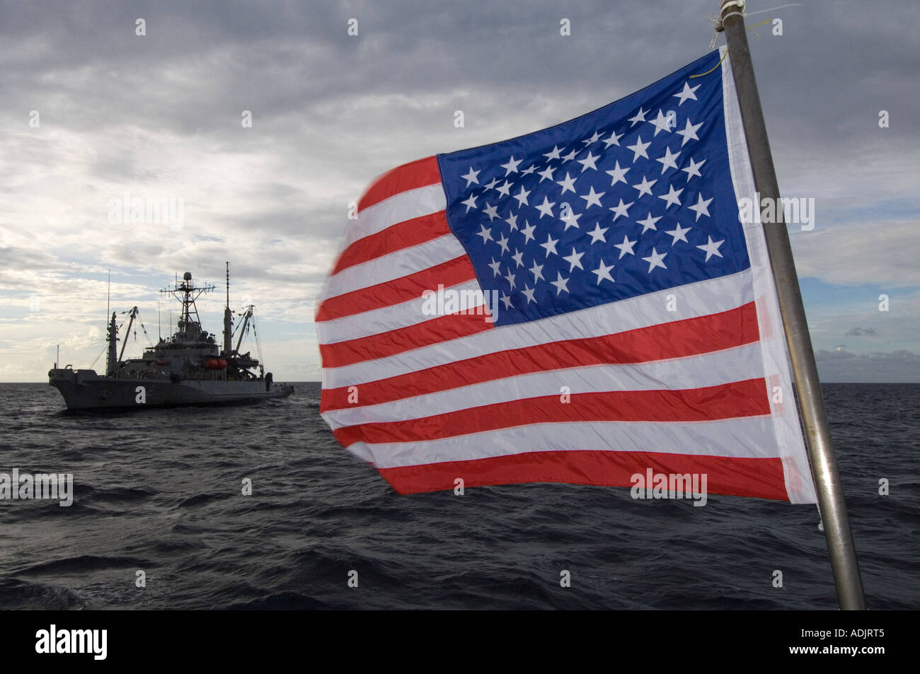 USS Salvor meets the MV Trident in the Gulf of Thailand Stock Photo - Alamy