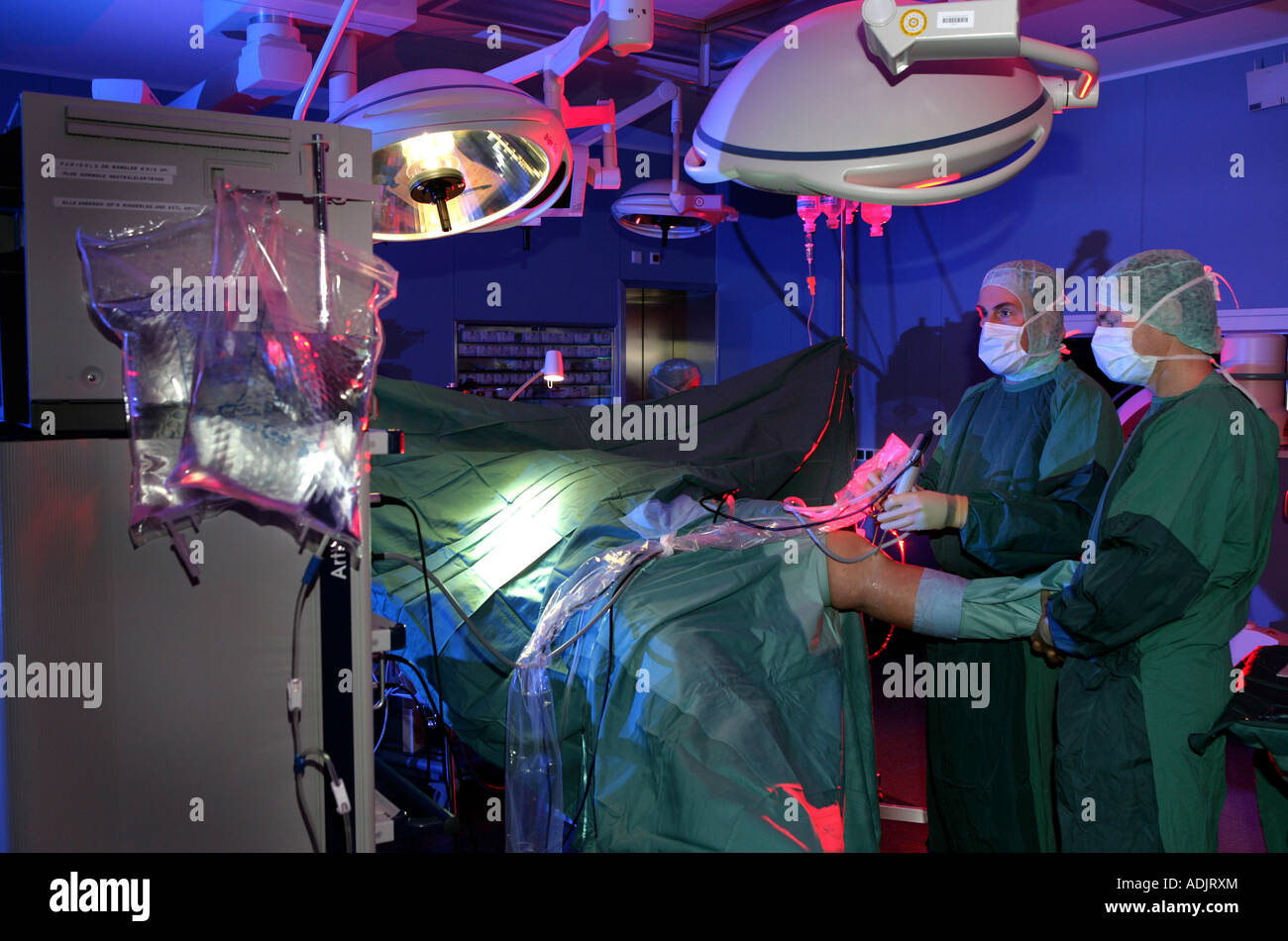 DEU, Germany : Arthroscopical operation of knee joint Stock Photo - Alamy