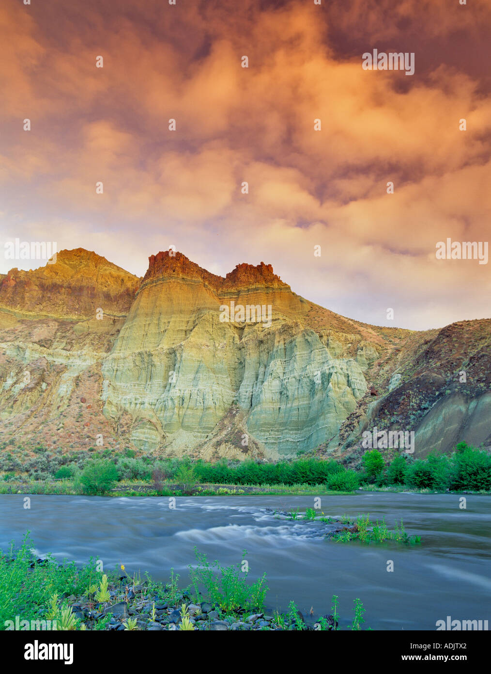 Cathedral Rock John Day Fossil Beds National Monument Oregon Stock ...