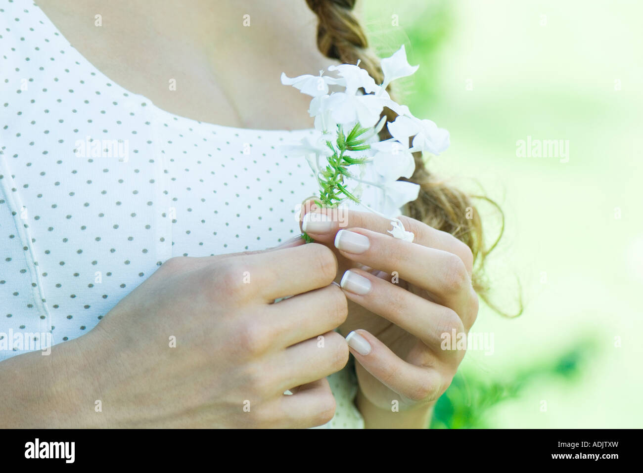 Womans Hand Holding Flower