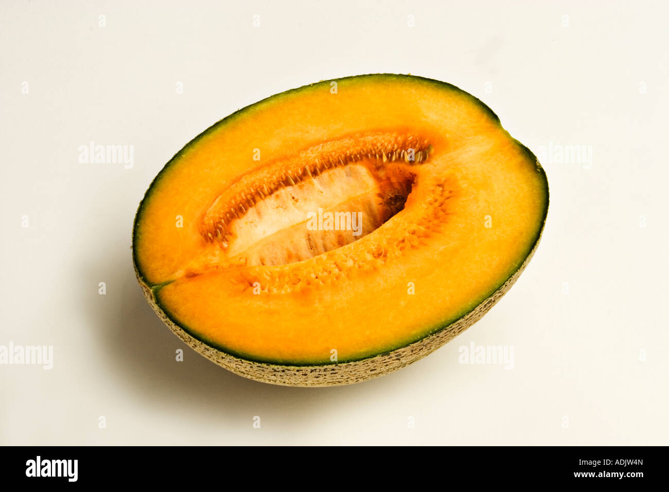 A ripe Cantaloupe half Stock Photo - Alamy