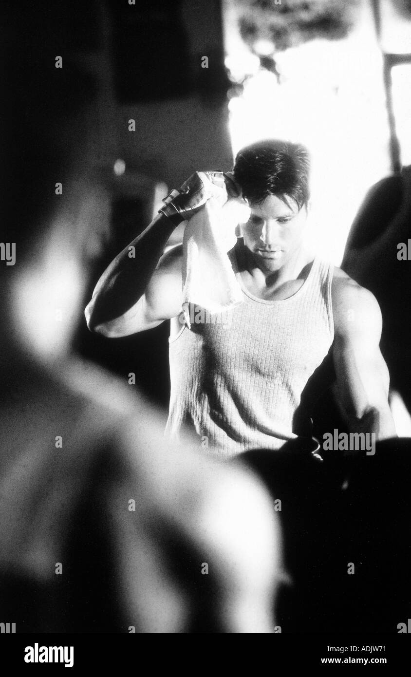 Man looking mirror in Black and White Stock Photos & Images - Alamy