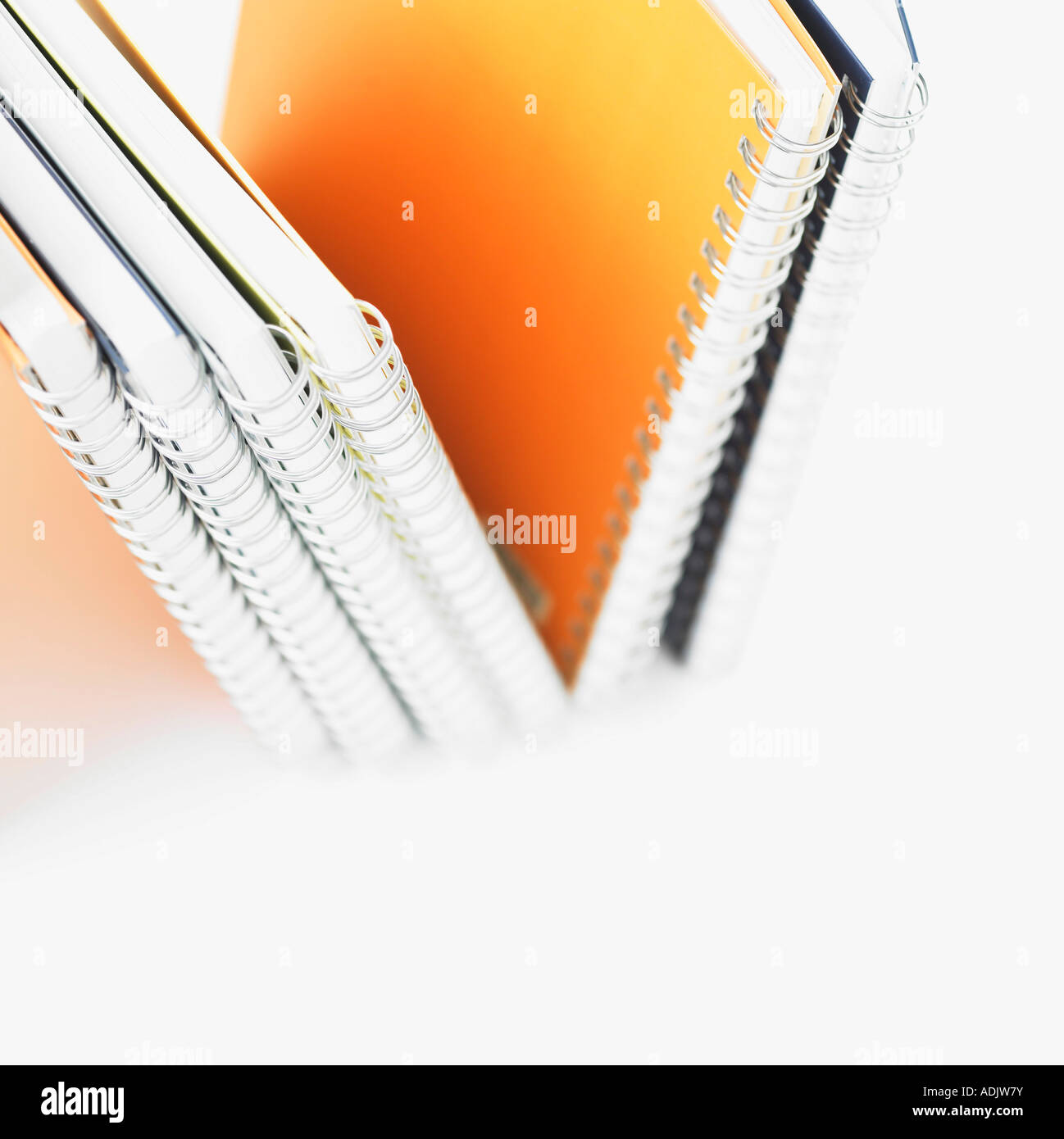 Notebooks with spring highlighted Stock Photo - Alamy