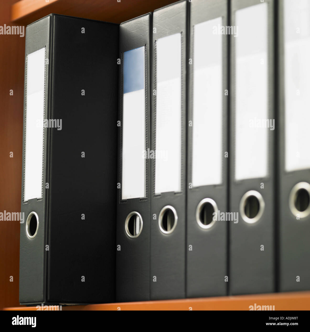 Many files shelved on the bookshelf Stock Photo - Alamy