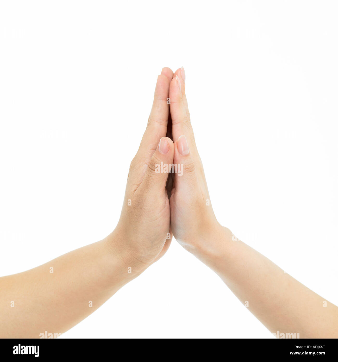 Two hands making a gesture Stock Photo - Alamy