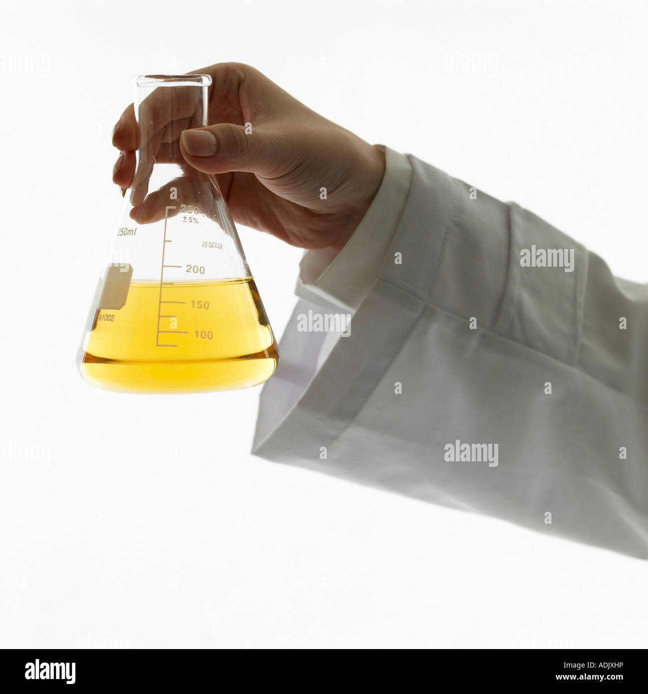A chemist making a chemical experiment in the laboratory Stock Photo ...