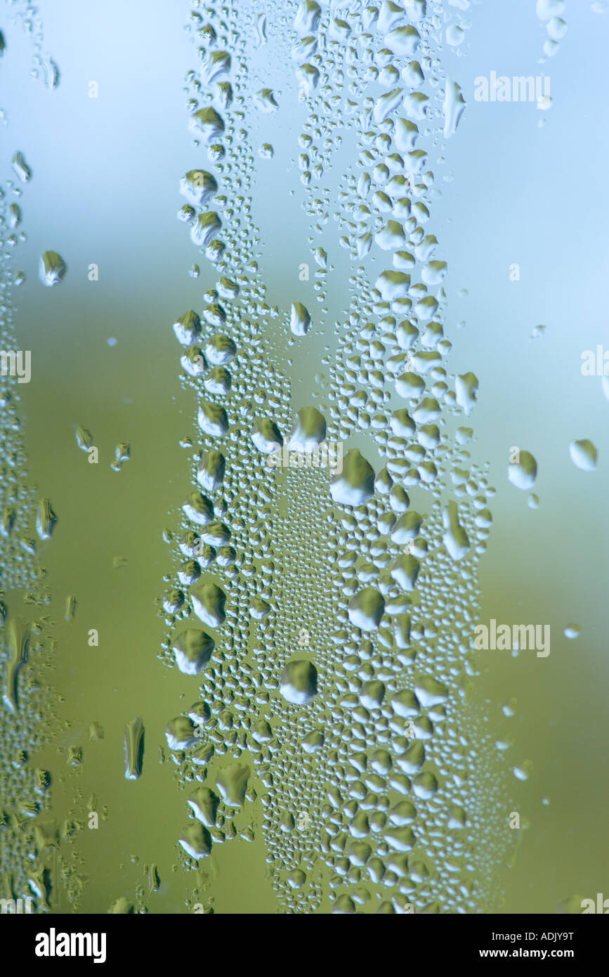 Drops of water on window pane Stock Photo - Alamy