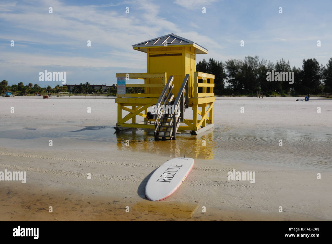 Lifeguard hut on Siesta Key, Florida Stock Photo - Alamy