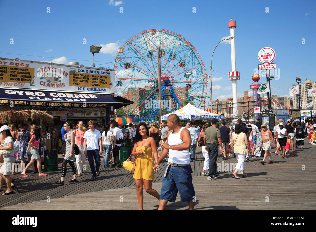 Coney Island Boardwalk Brooklyn New York City USA Stock Photo - Alamy