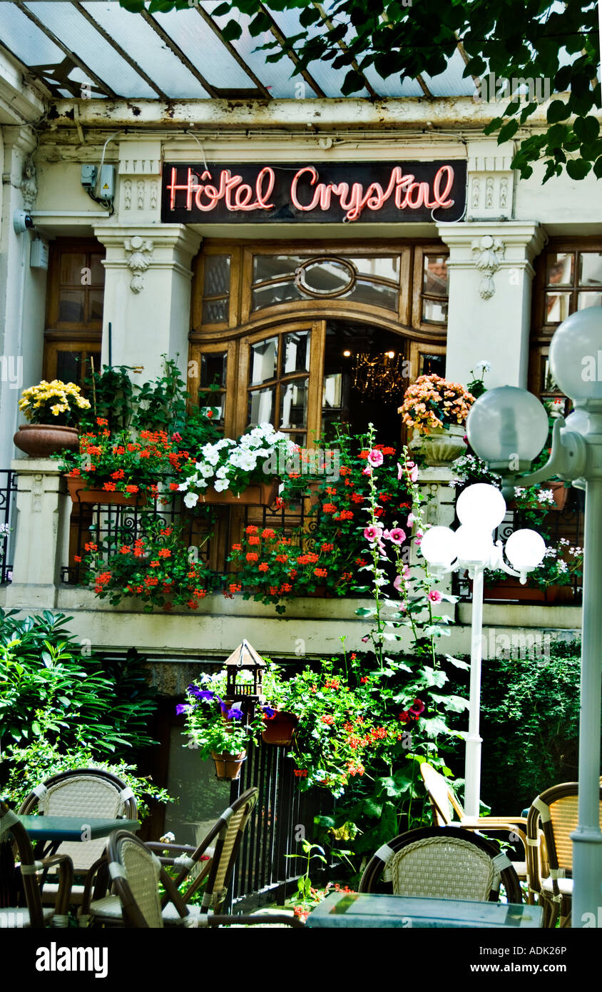 Reims France, Small Tourist Hotel Entrance with Garden Terrace "Hotel ...