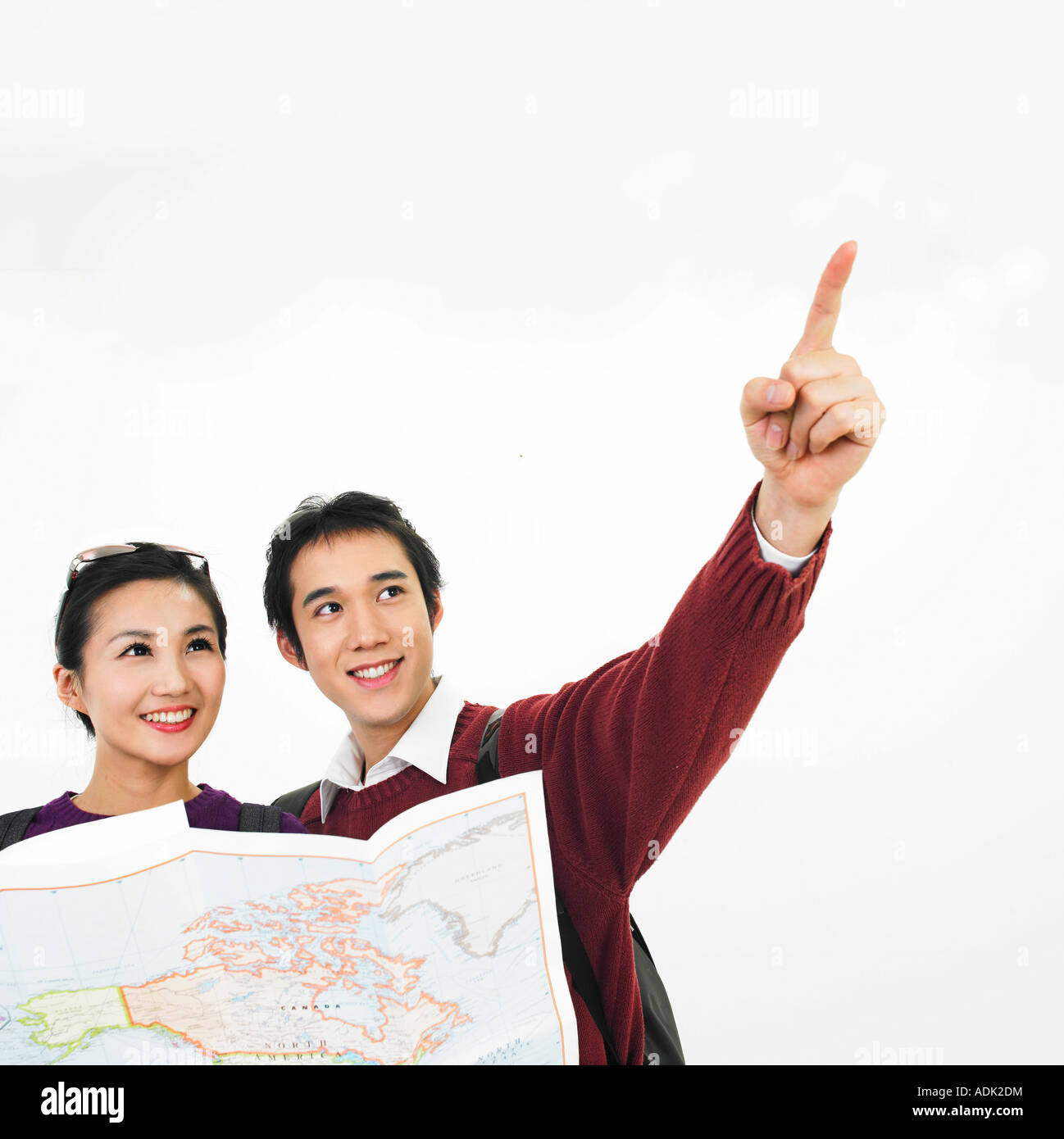 Man pointing finger world map hi-res stock photography and images - Alamy